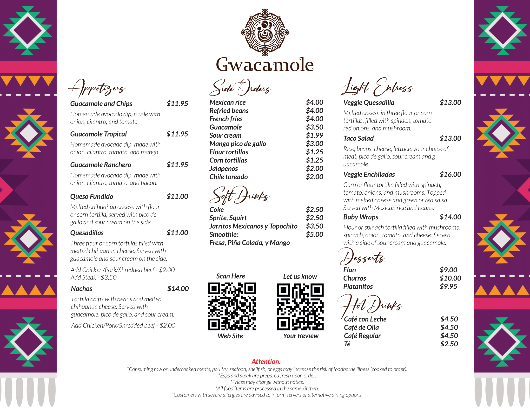 Gwacamole Restaurant Serves Mexican Food in Chicago, IL 60634